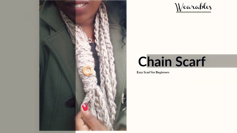 Chain Stitch Infinity Scarf -Chain Scarf-Easy Beginners Scarf - Ahsel Anne