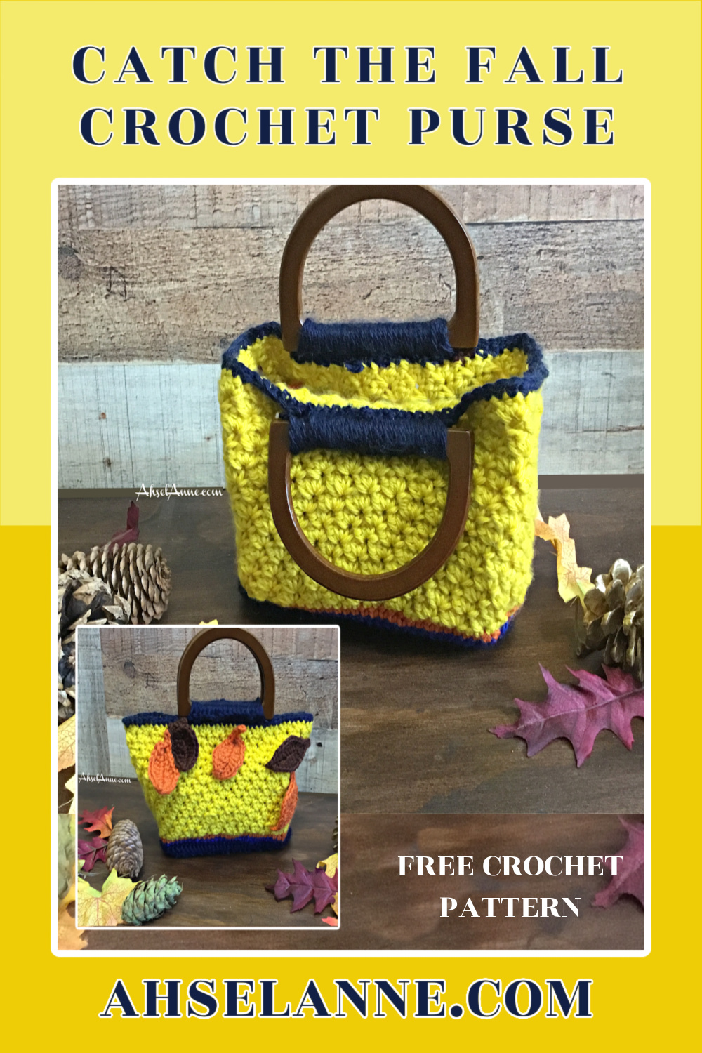CATCH THE FALL PURSE - CROCHET PURSE- Ahsel Anne