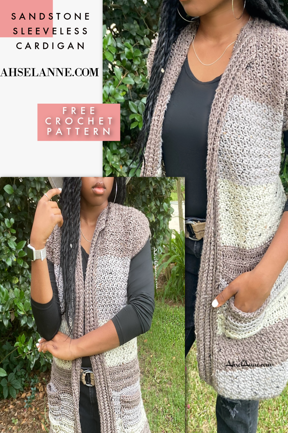 Sleeveless Crochet Cardigan - Ahsel Anne