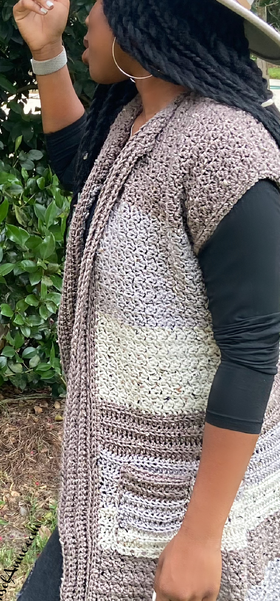 Sleeveless Crochet Cardigan - Ahsel Anne